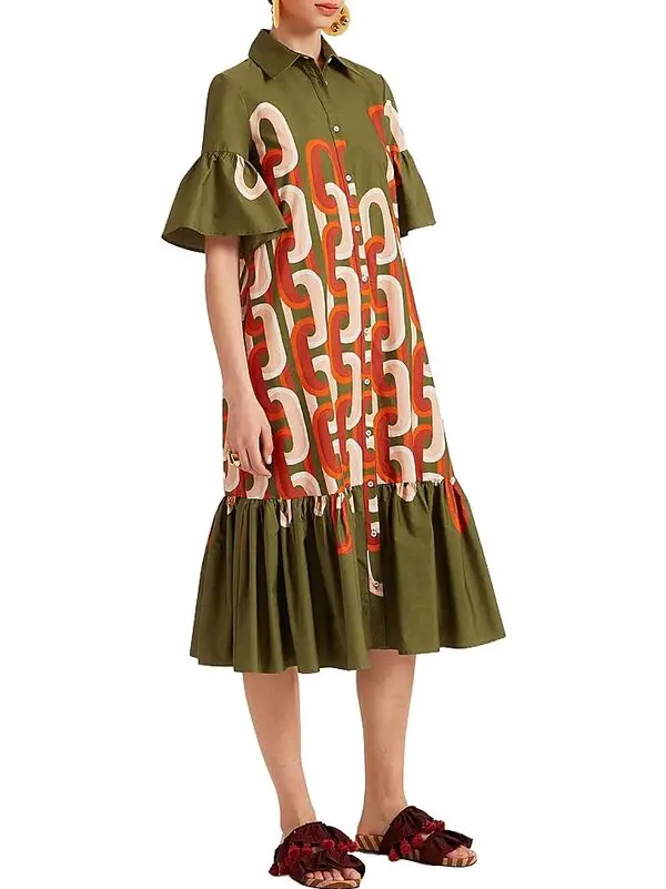 La DoubleJ Choux Midi Dress - Prometheus Placee Camouflage