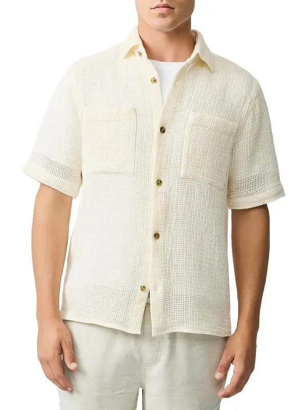 Rodd & Gunn Enstone Lane Regular Fit Short Sleeve Shirt - Barley
