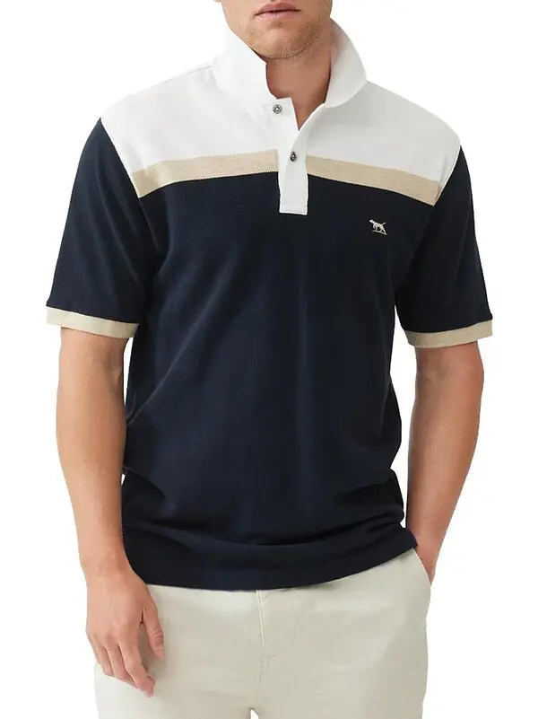 Rodd & Gunn Whitby Color Block Regular Fit Polo Shirt - Navy
