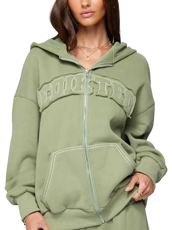 EDIKTED Oversized Hoodie - Olive