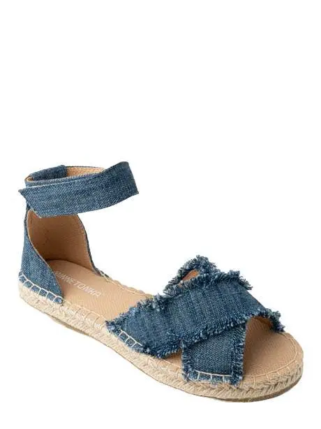 Minnetonka Pemma Ankle Strap Sandals - Blue Denim