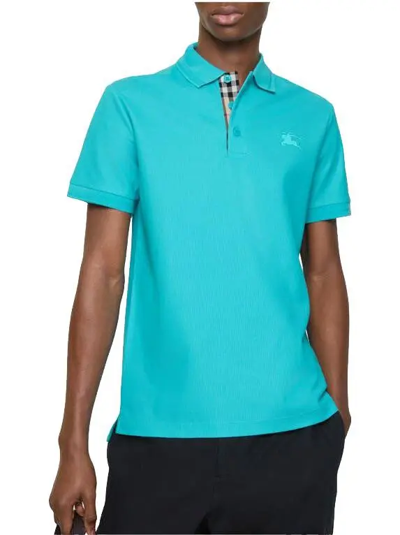 Burberry Cotton Polo Shirt - Atom Blue