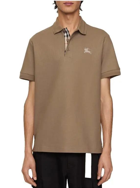 Burberry Cotton Polo Shirt - Clay Brown