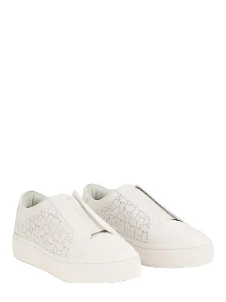 LK BENNETT Joy Oloid Laser-cut Sneakers - Off White