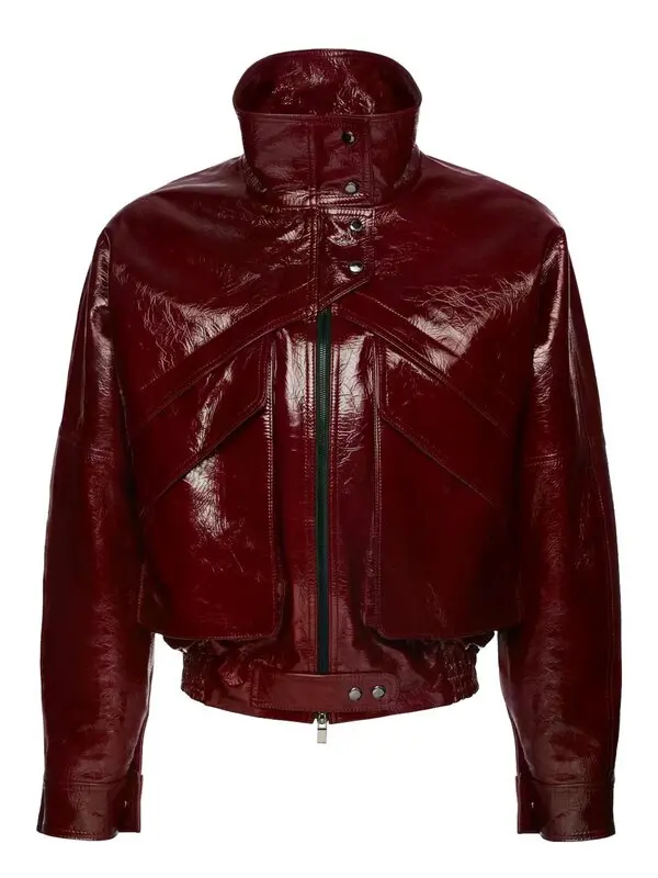 Magda Butrym Leather Jacket - Red