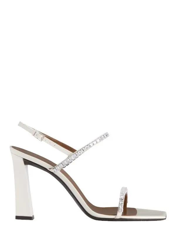 GIUSEPPE ZANOTTI Valentiine Crystal 90 Sandals - White