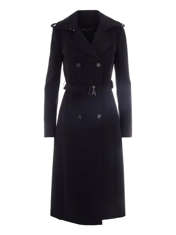 Patrizia Pepe Waterproof Trench Coat - Black