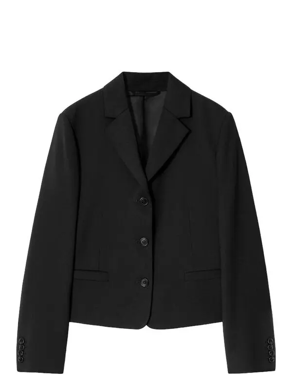 Cos Short Wool Blend Blazer - Black