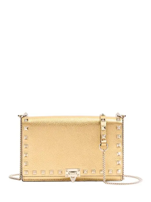 Valentino Garavani Rockstud Mini Bag With Chain - Antique Brass