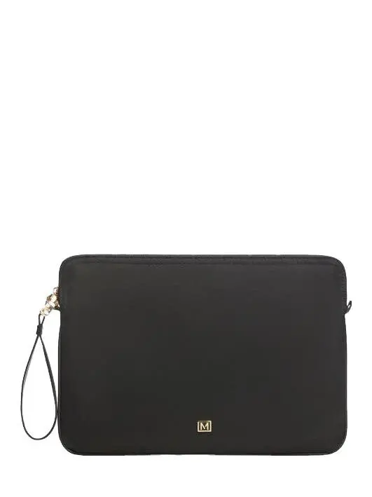 Mango Nylon Zip Wristlet Laptop Case - Black