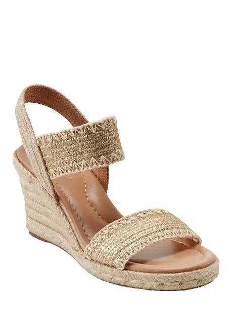 Easy Spirit Ariella Espadrille Wedge Sandal - Metallic Gold