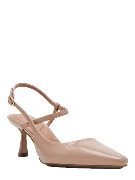 Anne Klein Cosmo Ankle Strap Pump - Almond