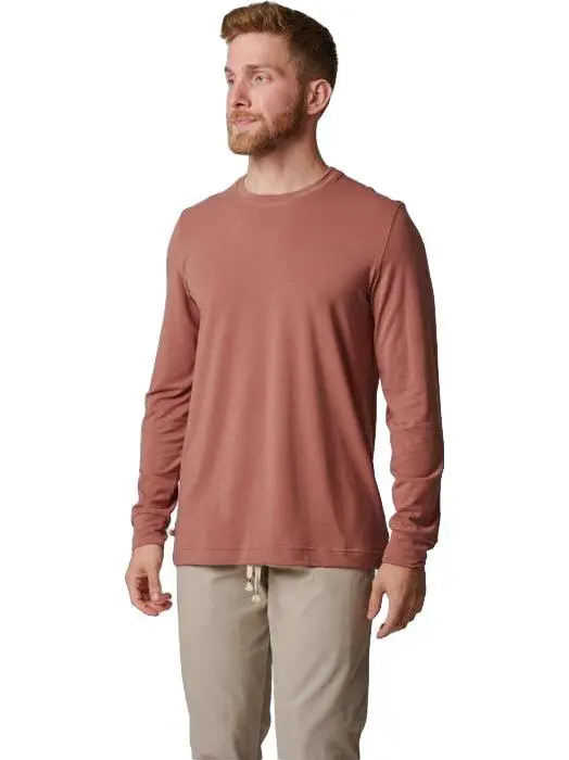 LEISURE LAB Long Sleeve Everyday T-shirt - Clay