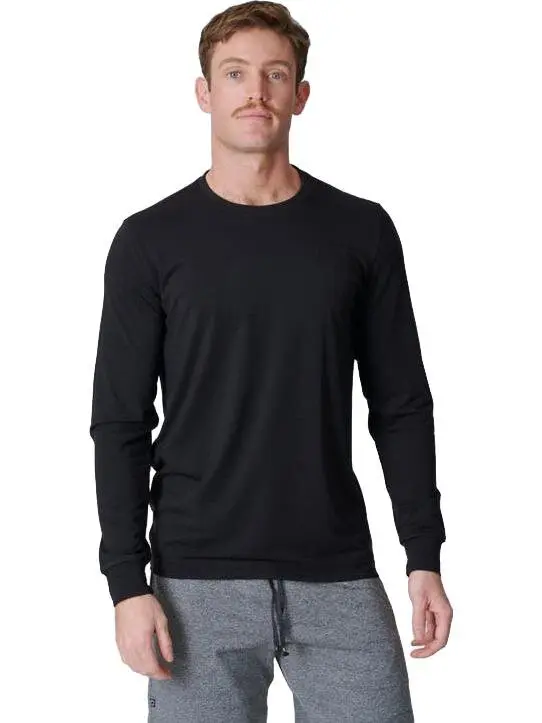 LEISURE LAB Long Sleeve Everyday T-shirt - Matte Black