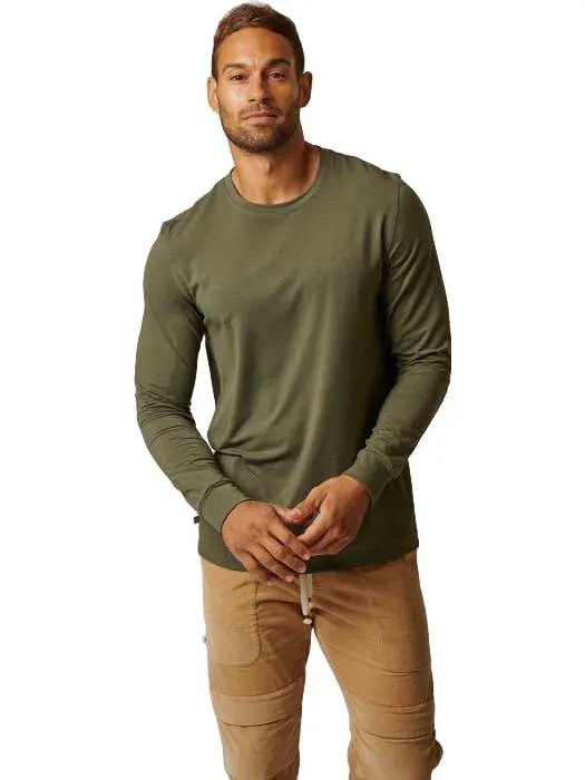 LEISURE LAB Long Sleeve Everyday T-shirt - Pine