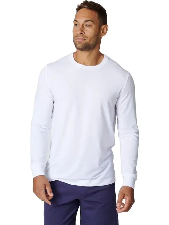 LEISURE LAB Long Sleeve Everyday T-shirt - White