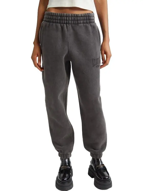 Alexander Wang Logo Graphic Sweatpants - Faded Black