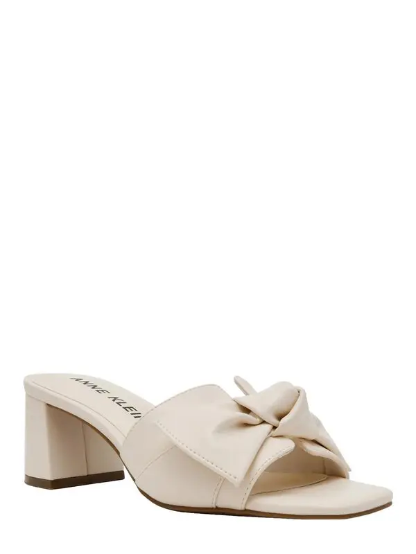 Anne Klein Kizmet Bow Slide Sandal - Bone