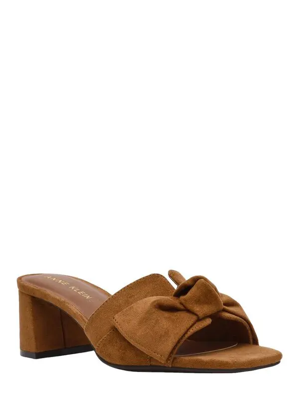Anne Klein Kizmet Bow Slide Sandal - Hazelnut