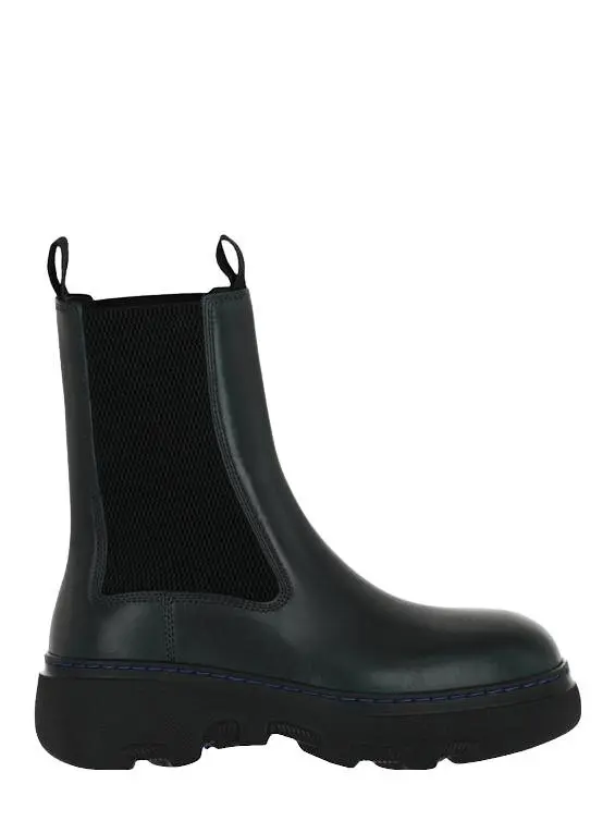 Burberry Creeper Chelsea Boots - Green