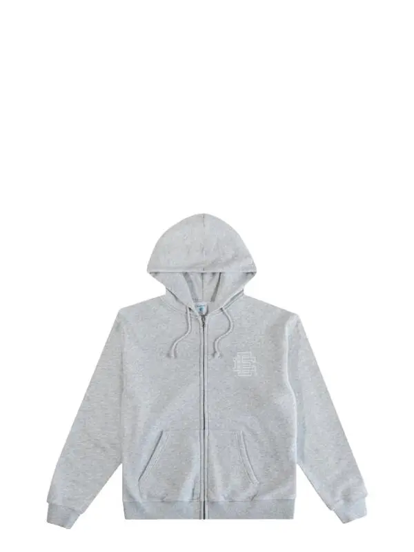 ERIC EMANUEL Ee Basic Zip Up Hoodie - Grey/white