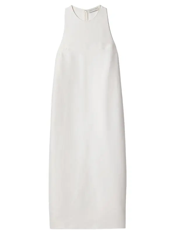 Veronica De Piante Helene Silk-mikado Midi Dress - Off-white