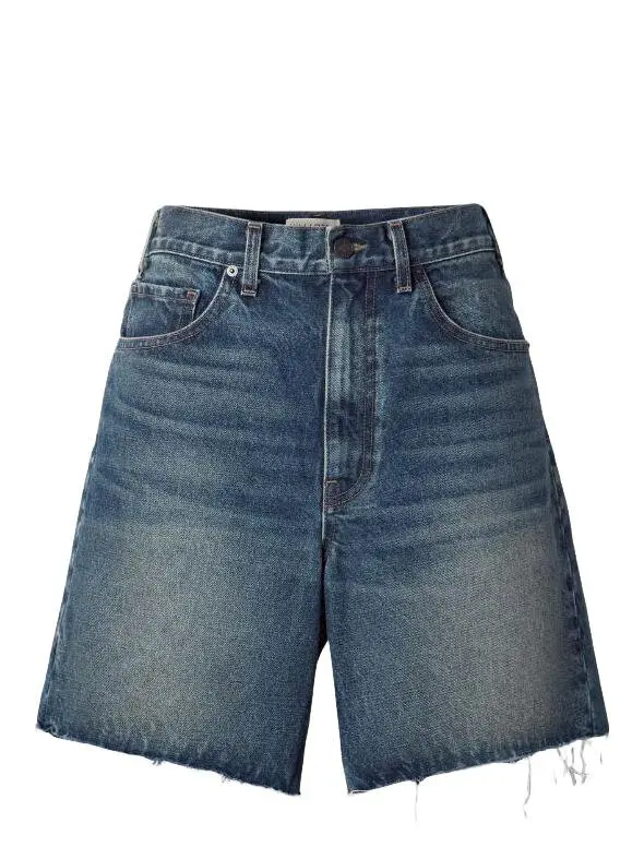 NILI LOTAN Russel Denim Shorts - Blue
