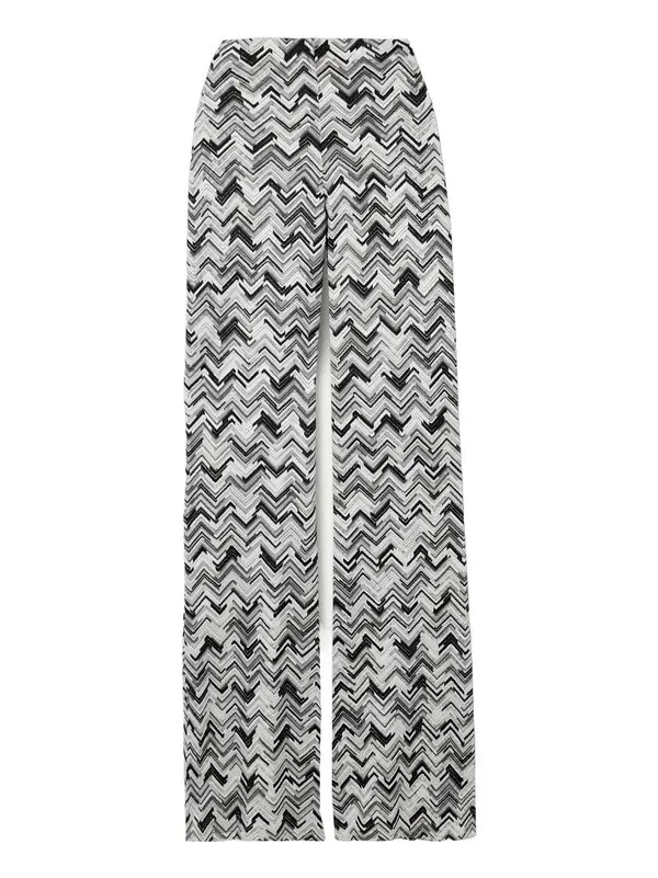 Missoni Crochet-knit Straight-leg Pants - White
