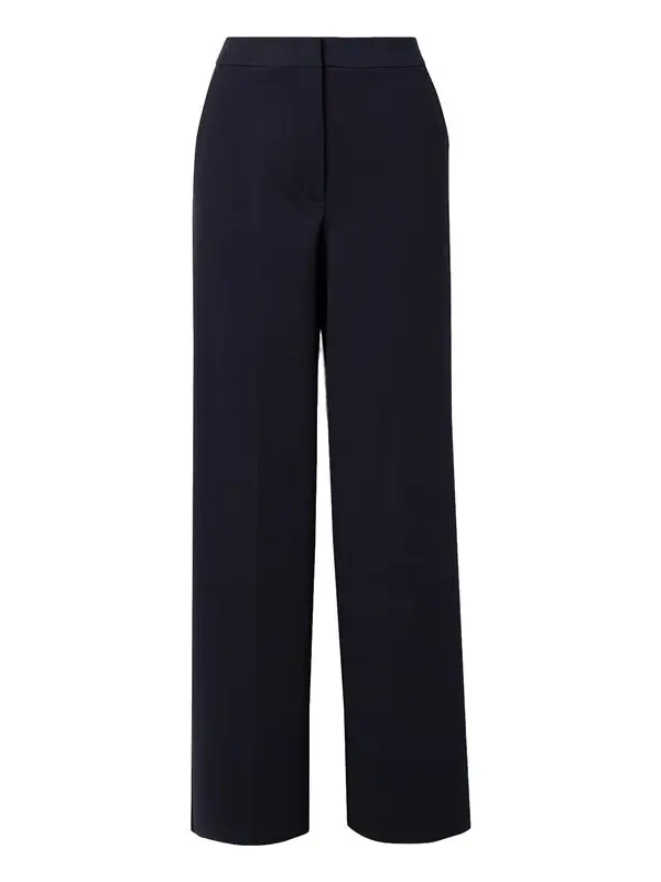 Max Mara Orche Cotton-blend Wide-leg Pants - Blue