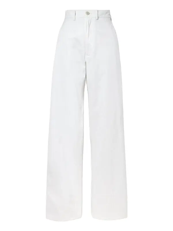 Dries Van Noten Cotton-sateen Pants - White