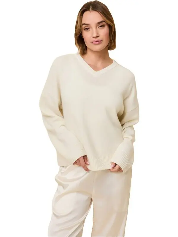 Solid & Striped Reva Cashmere Sweater - White