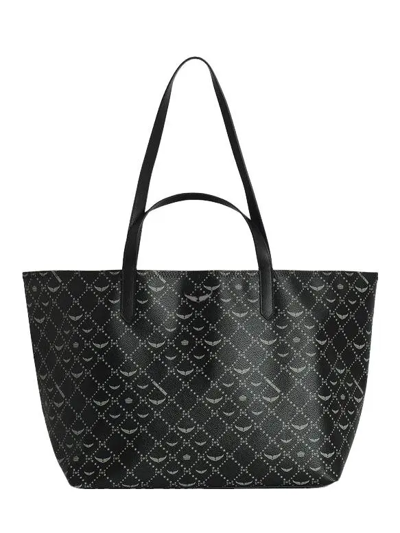 Zadig&Voltaire Z Monogram Xl Shopper Graffiti Tote Bag - Natural