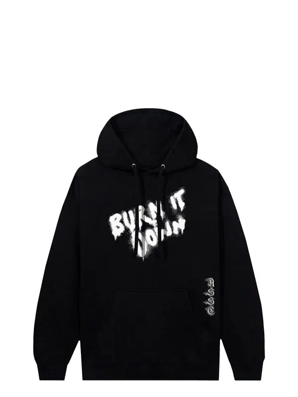 ANTI SOCIAL SOCIAL CLUB X 2 Tone Burn It Down Hoodie - Black