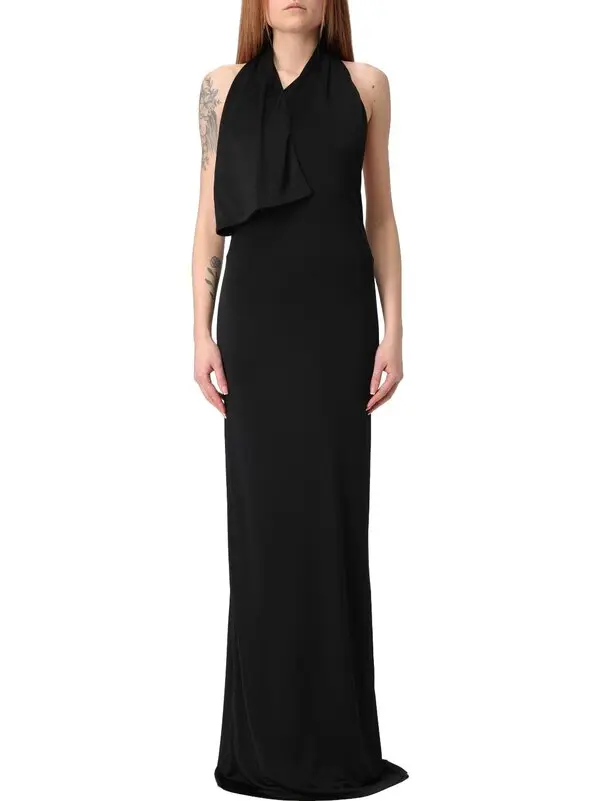 Khaite Halterneck Maxi Dress - Black