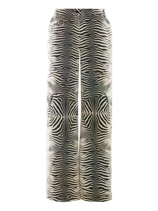 Roberto Cavalli Tigress-print Trousers - White