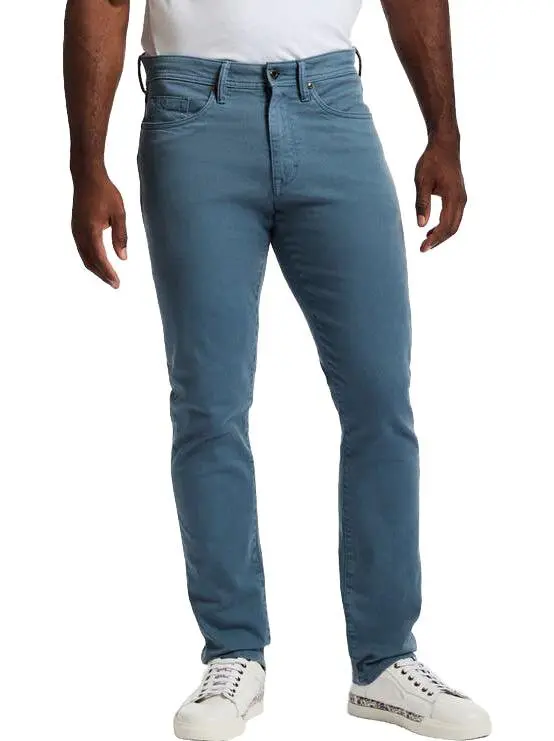 Robert Graham Madsen Stretch Straight Leg Jeans - Slate Blue