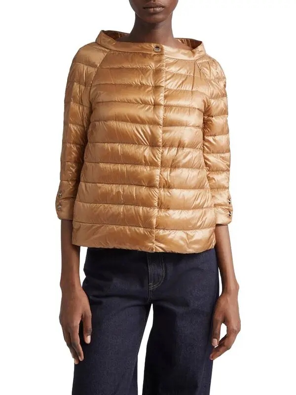 Herno Elsa Iconico Ultralight Down Puffer Jacket - Camel