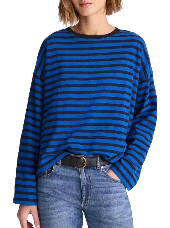 Madewell Stripe Long Sleeve Top - Riveria Coast