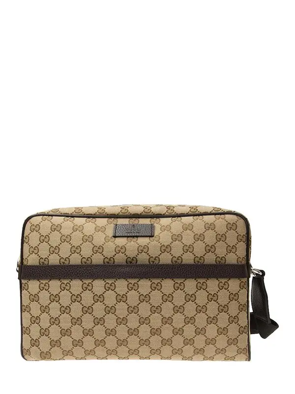 Gucci Gg Supreme Messenger Bag - Beige/brown