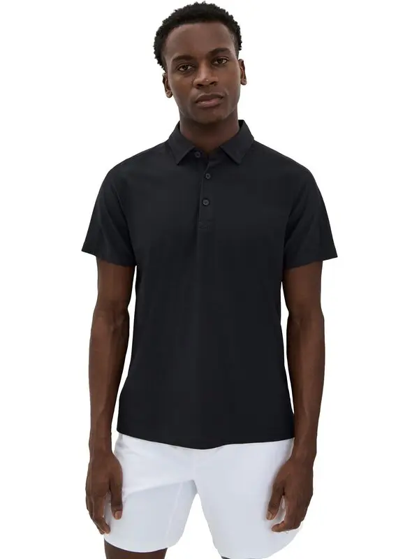 RHONE Regatta Pique Polo - Black