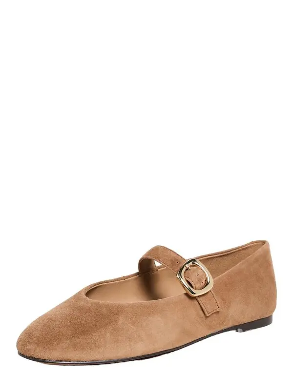 Madewell Remy Mary Jane Flats With Buckle - Dried Acorn