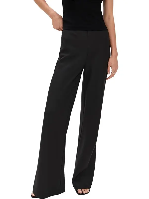 Staud Stroll Wide Leg Pants - Black