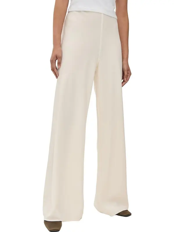 Staud Stroll Wide Leg Pants - Ivory