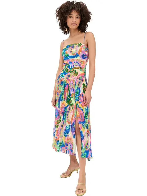 Amanda Uprichard Lumiere Midi Dress - Fleetwood Print