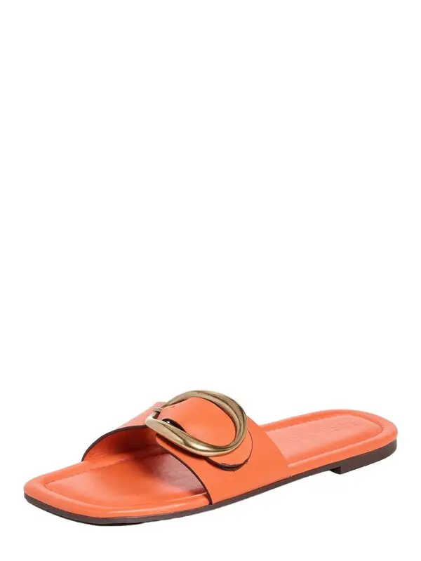 Farm Rio Buckle Flat Sandals - Citrus