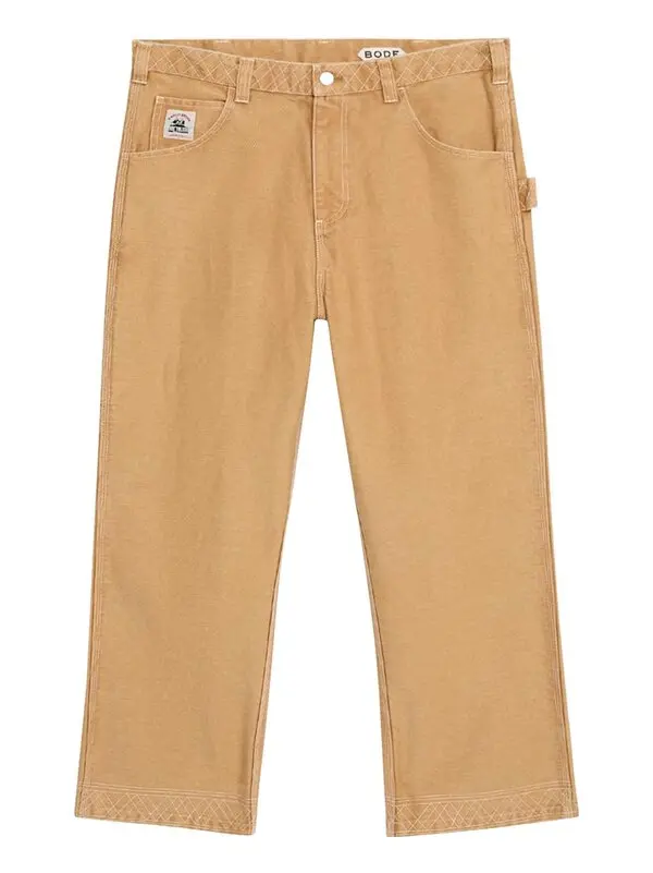 BODE Embroidered Knolly Brook Trousers - Brown