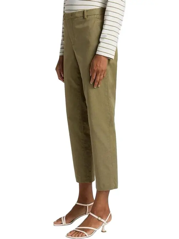 Vince Mid-rise Chino Pants - Olive Ston
