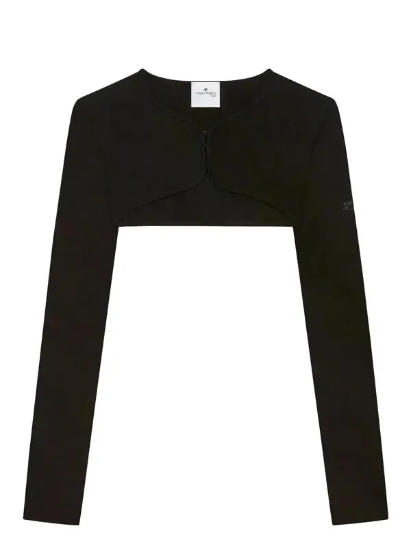 COURREGES Cropped Cardigan - Black