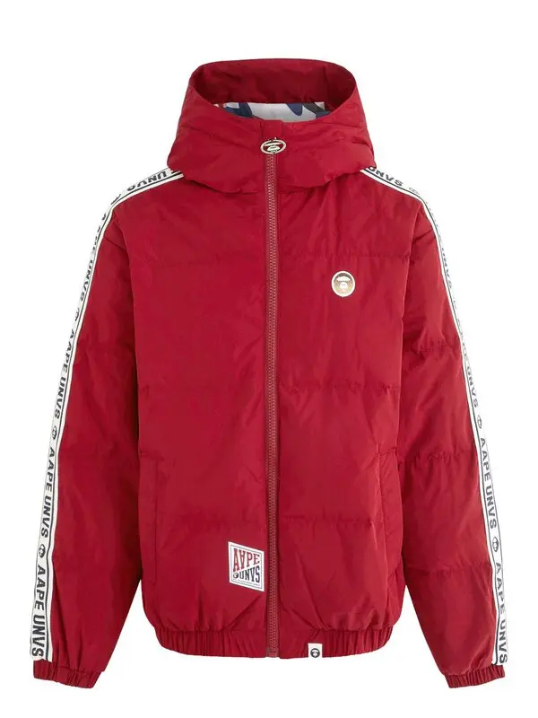 AAPE Hooded Quilted Shell Jacket - Maroon