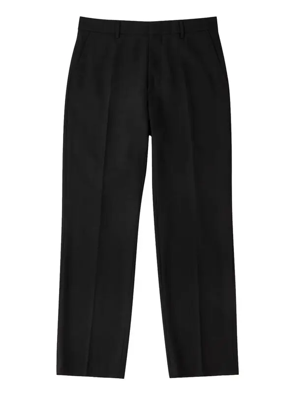 Ami Straight-leg Wool Trousers - Black
